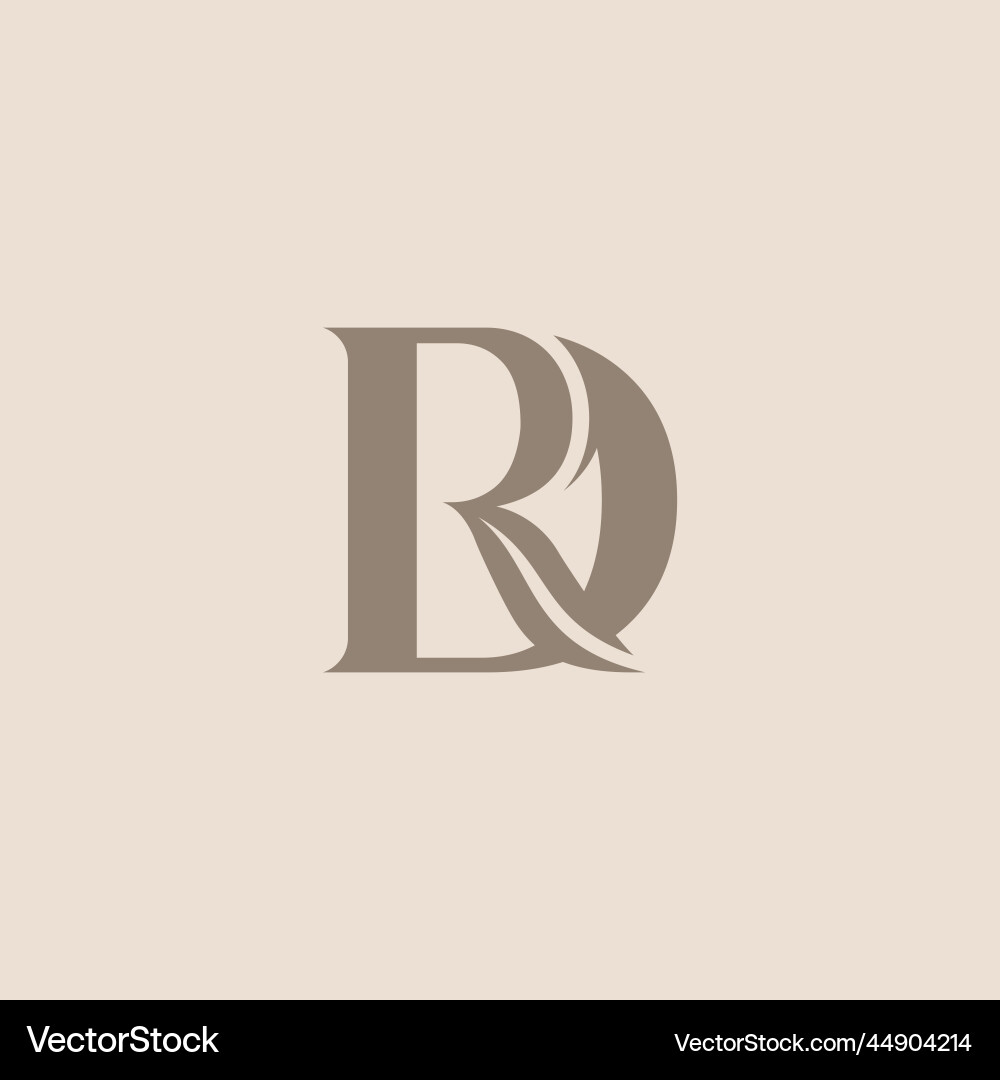 Rd logo initial design luxury symbol Royalty Free Vector