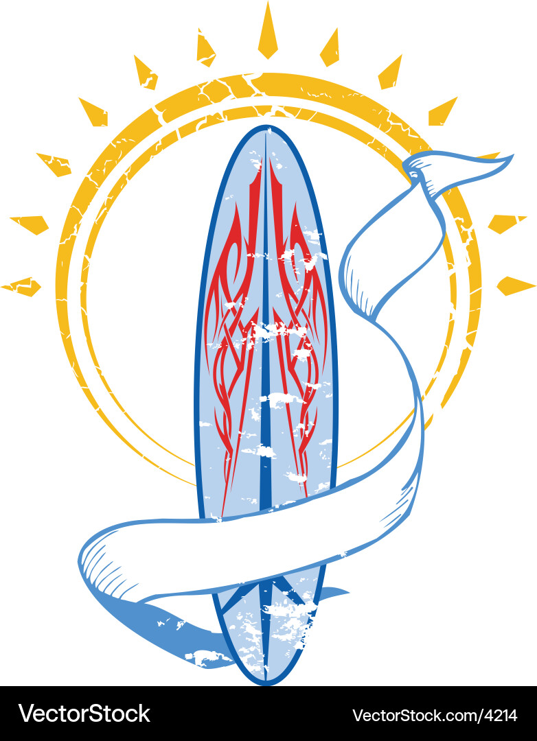 Surf board Royalty Free Vector Image - VectorStock