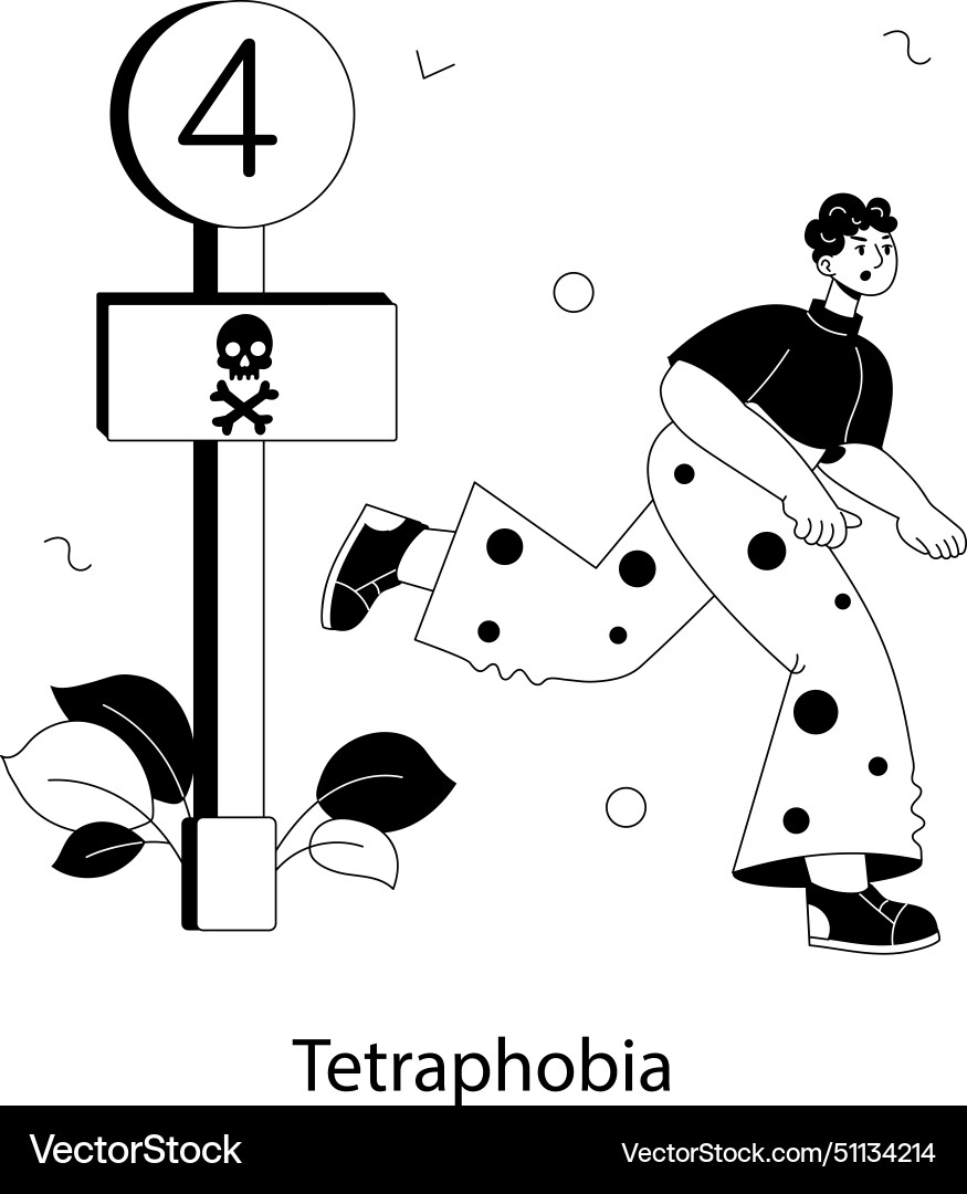 Tetraphobia Royalty Free Vector Image - VectorStock