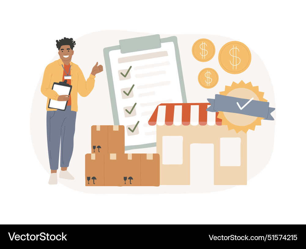 Authorized seller isolated concept Royalty Free Vector Image