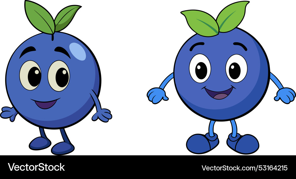 Blueberry one line drawing Royalty Free Vector Image