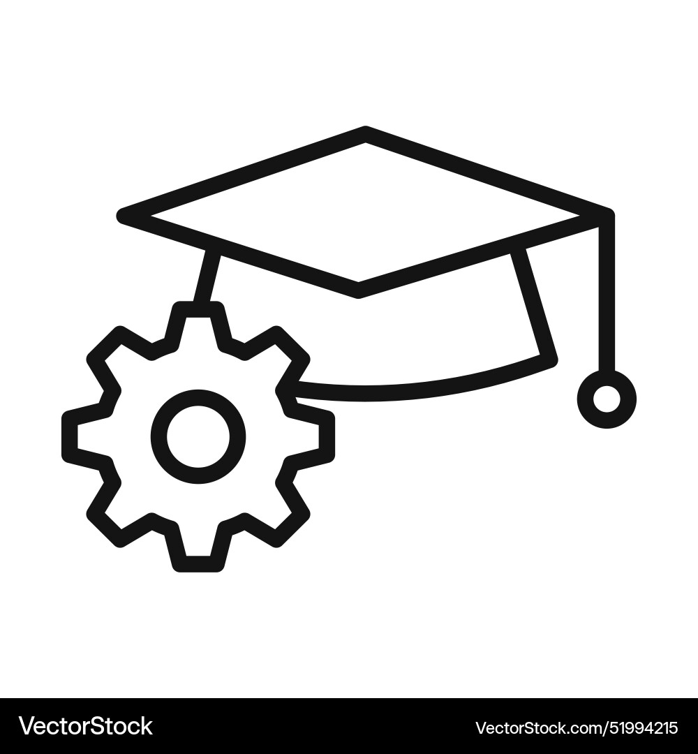 Engineering education symbol mark in filled style Vector Image