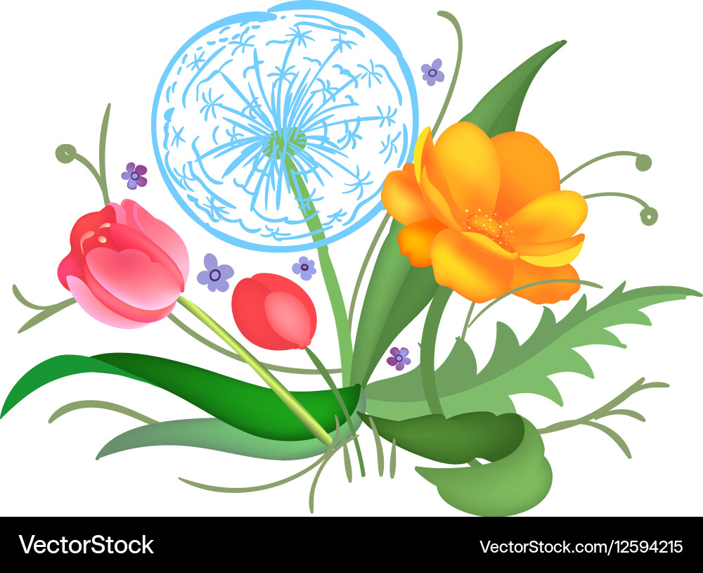 Flower arrangement Royalty Free Vector Image - VectorStock