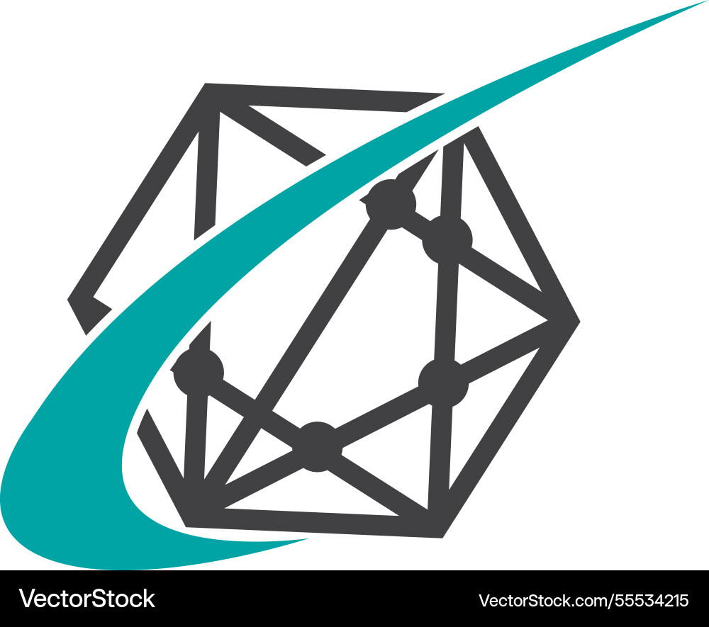 Geometry logo abstract with creative business Vector Image