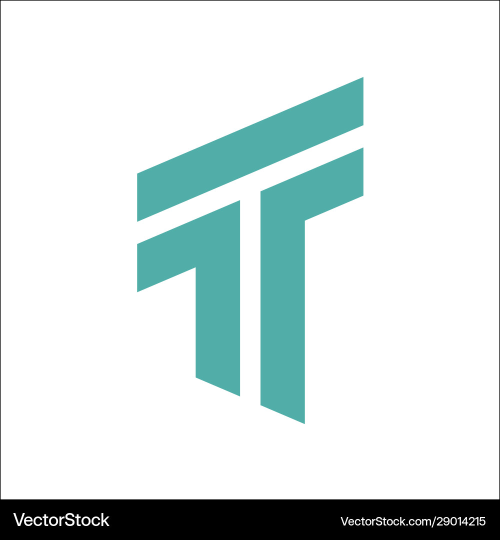 Initials t letter logo tt Royalty Free Vector Image