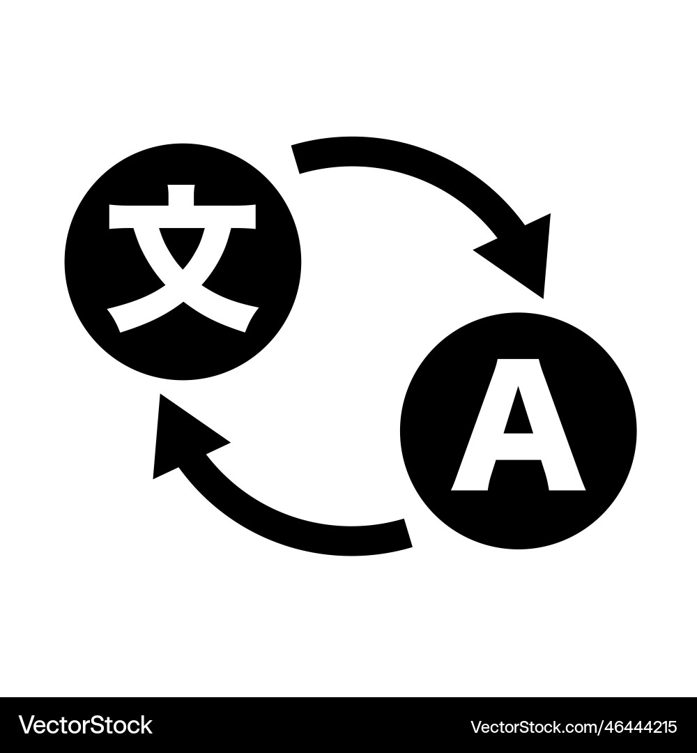 Language Translation Icon Set Royalty Free Vector Image