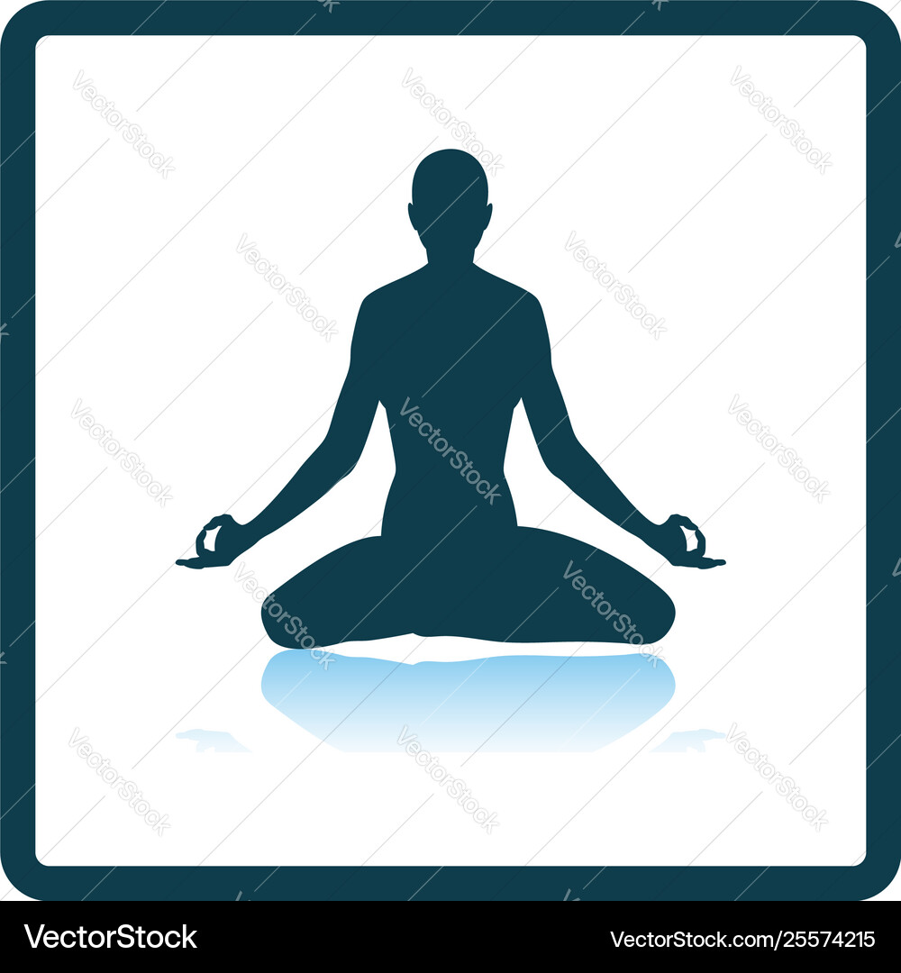 Lotus pose icon Royalty Free Vector Image - VectorStock