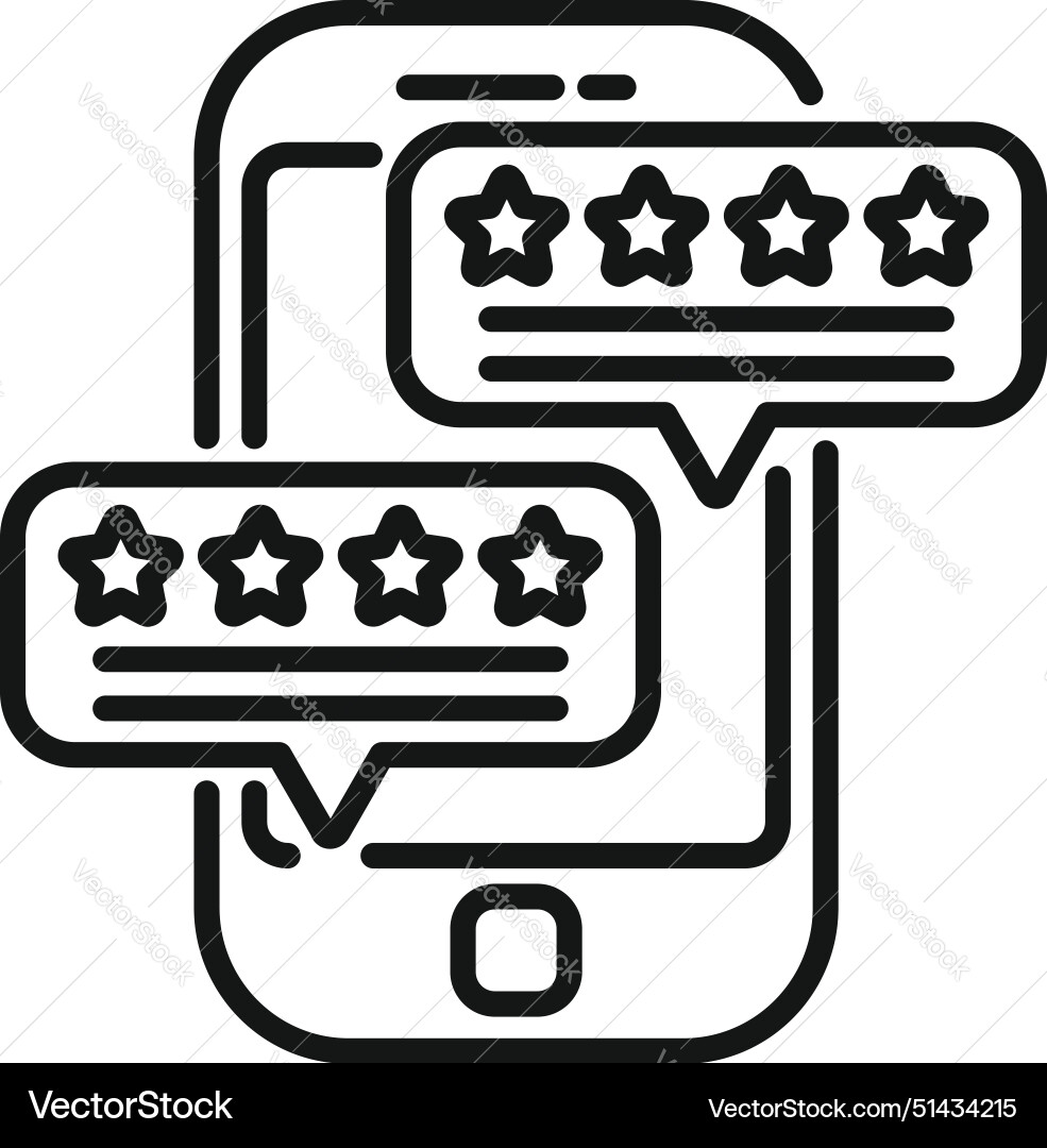 Mobile rating and review concept icon Royalty Free Vector