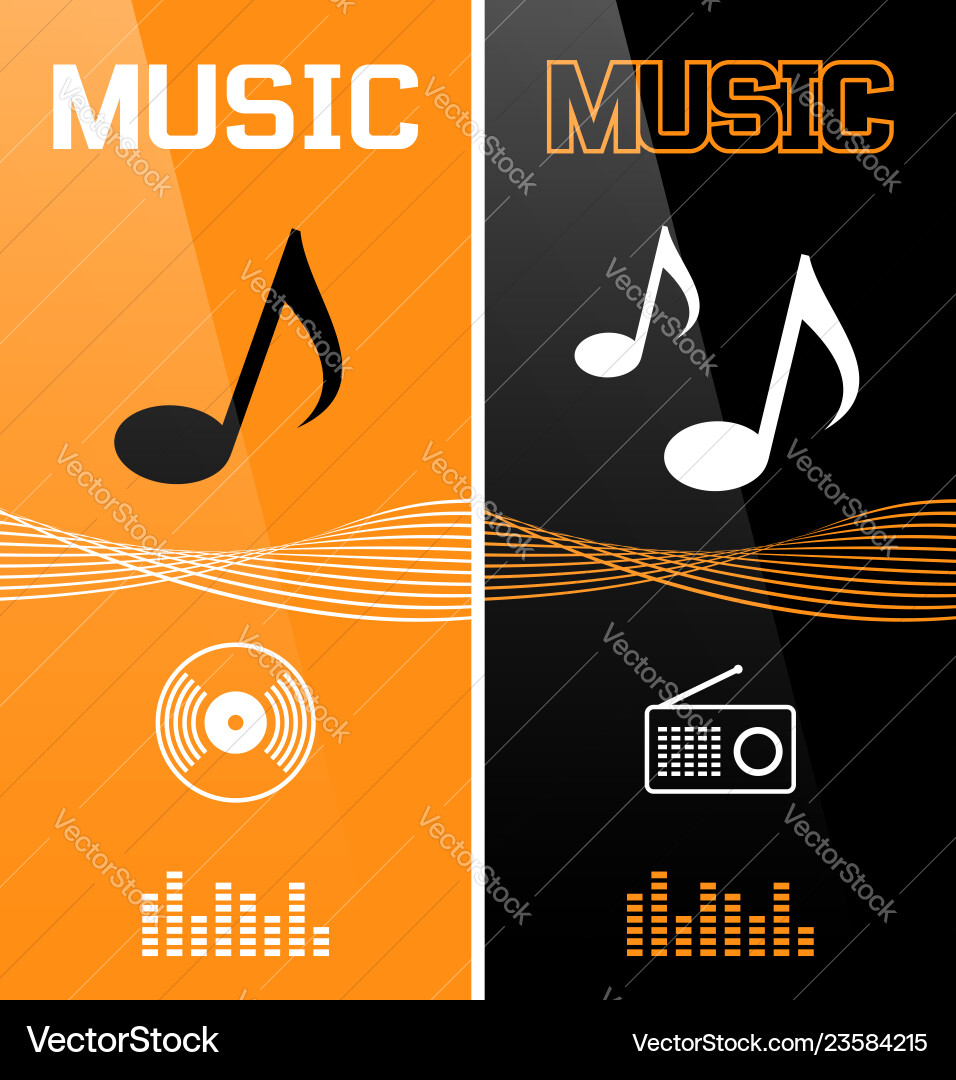 Music banner or flyer design Royalty Free Vector Image