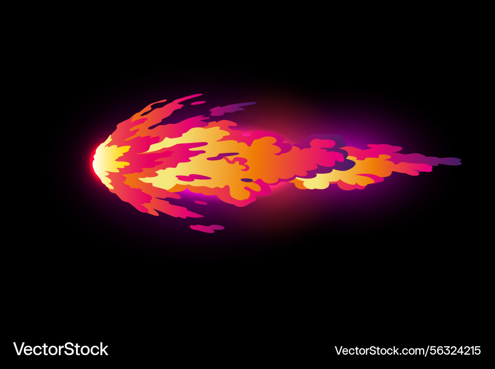 Speed effect cartoon vfx comic line blaster shot Vector Image