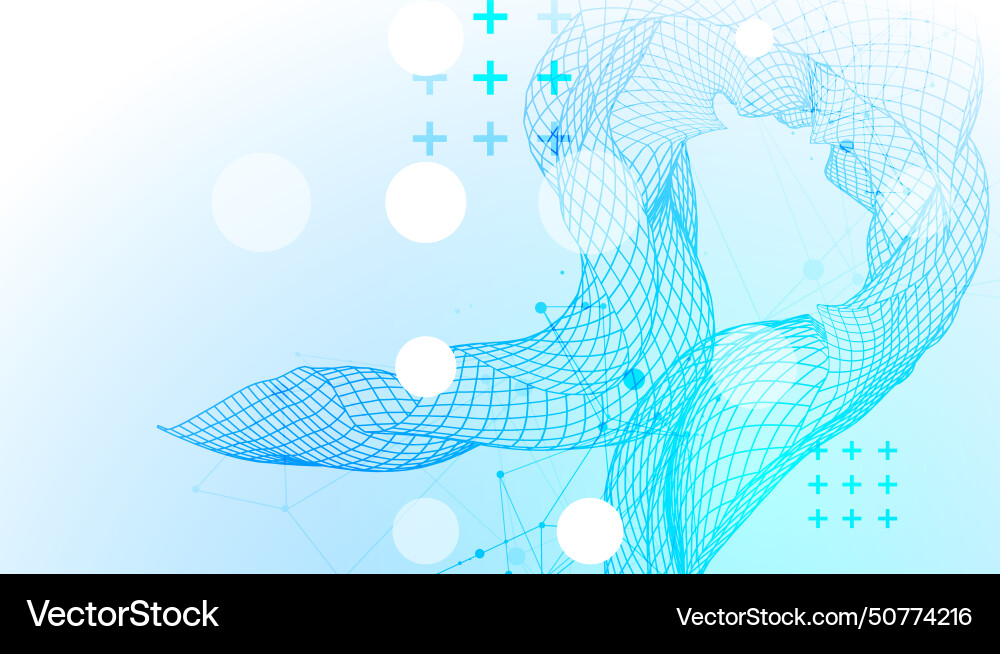 Abstract wave is made in a frame style template Vector Image