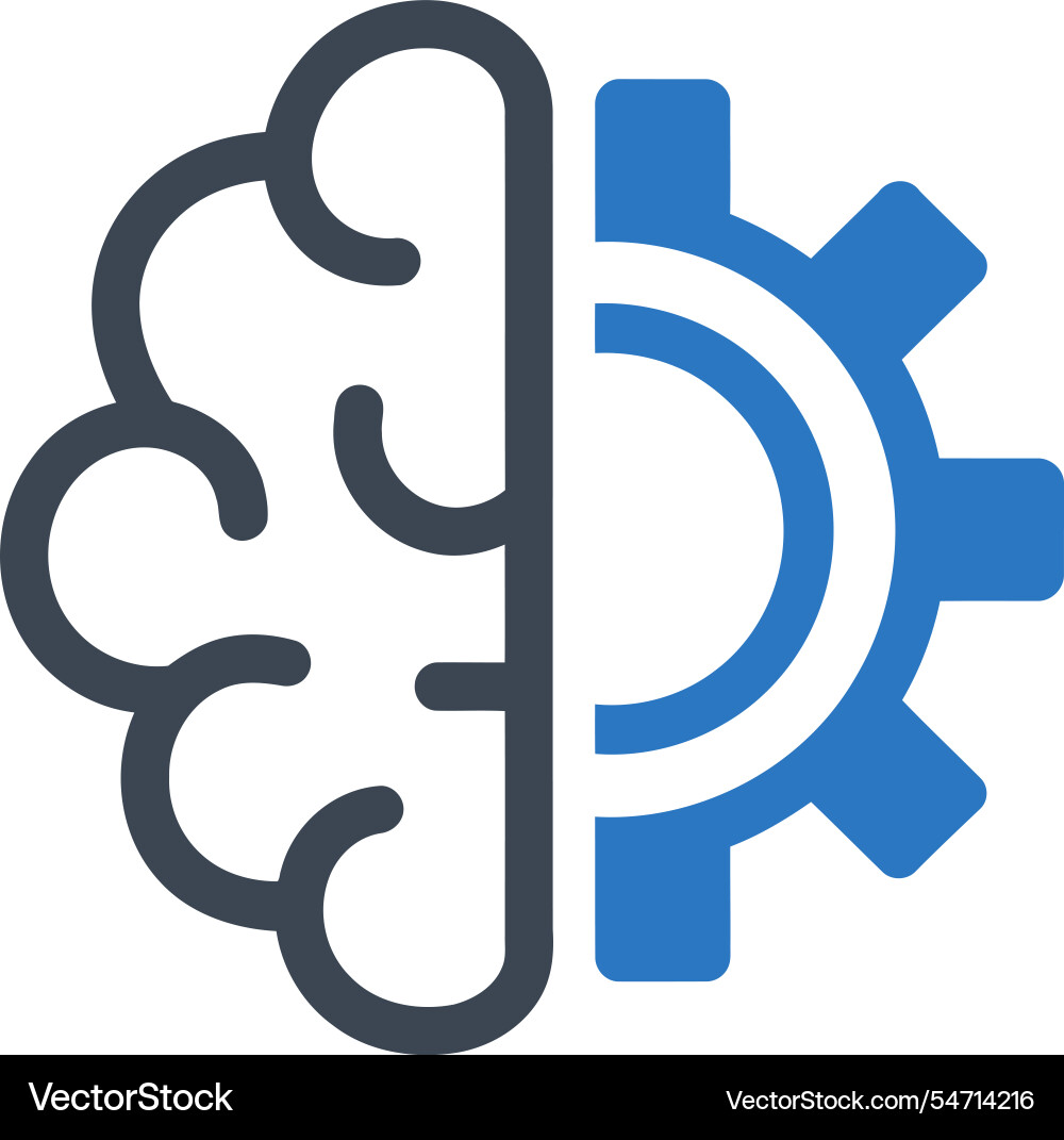 Brain technology icon Royalty Free Vector Image