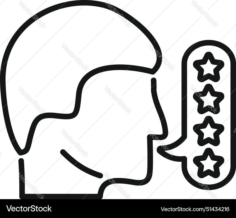 Customer satisfaction icon with star ratings Vector Image