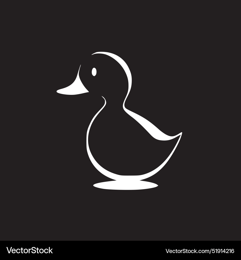 Duck - minimalist and simple silhouette Royalty Free Vector