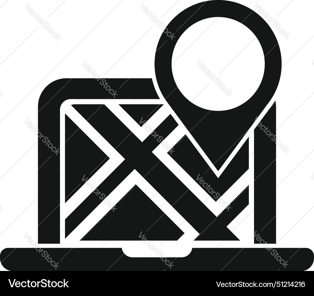Mark online locator icon simple market Royalty Free Vector