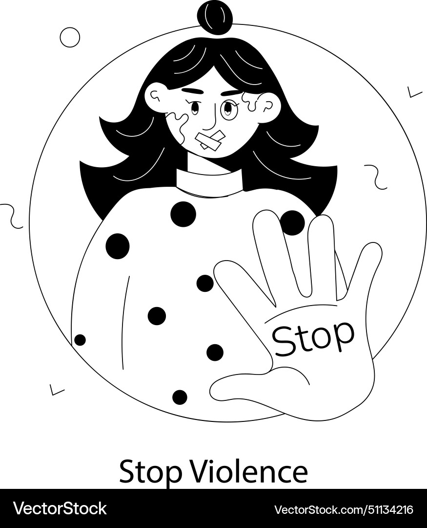 Stop violence Royalty Free Vector Image - VectorStock