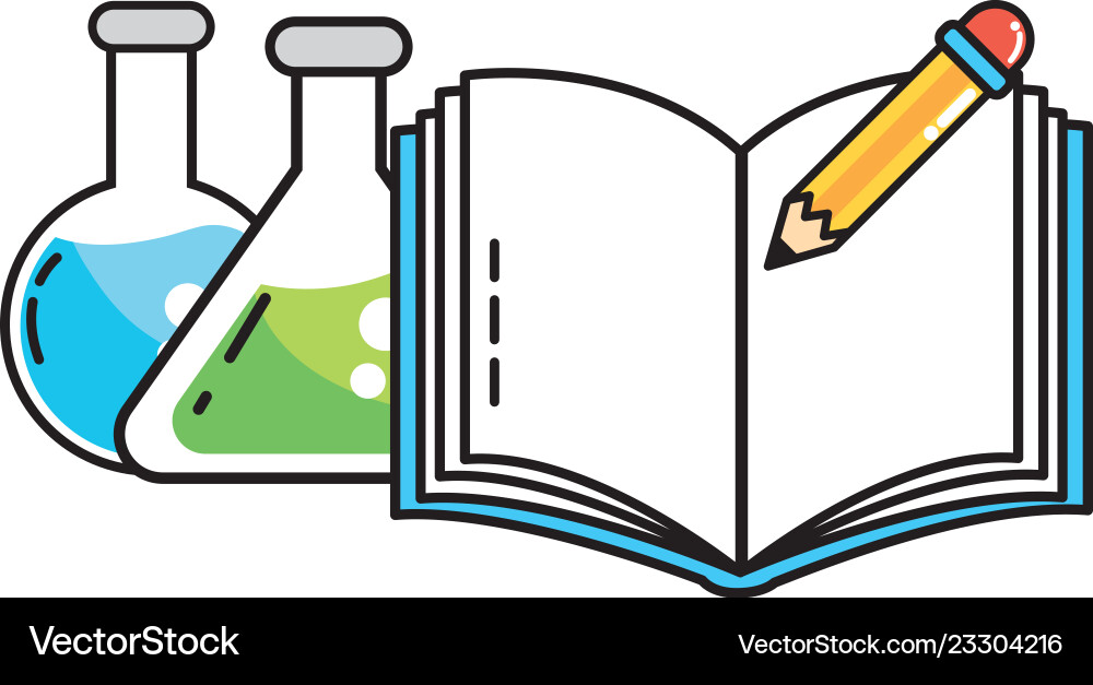 Study element cartoon Royalty Free Vector Image