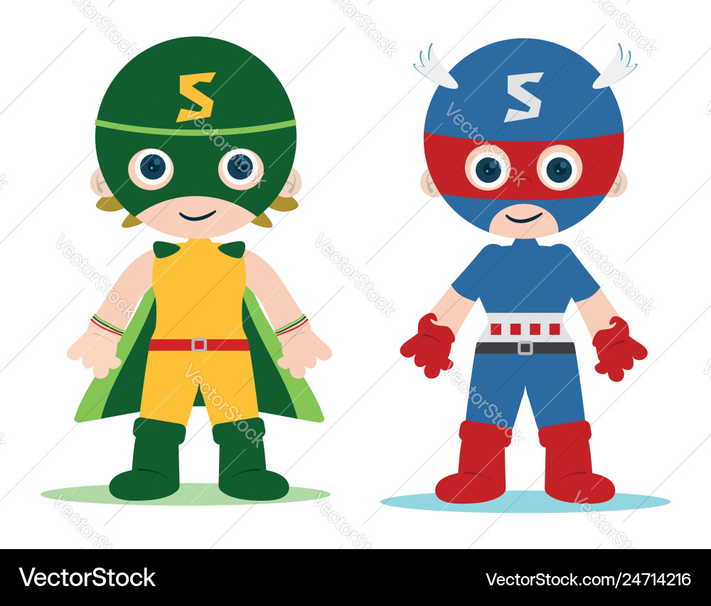 Super hero kids Royalty Free Vector Image - VectorStock