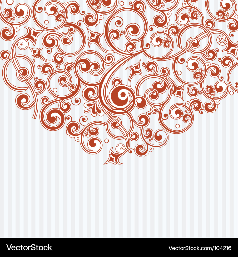 Swirling Floral Twirl Royalty Free Vector Image