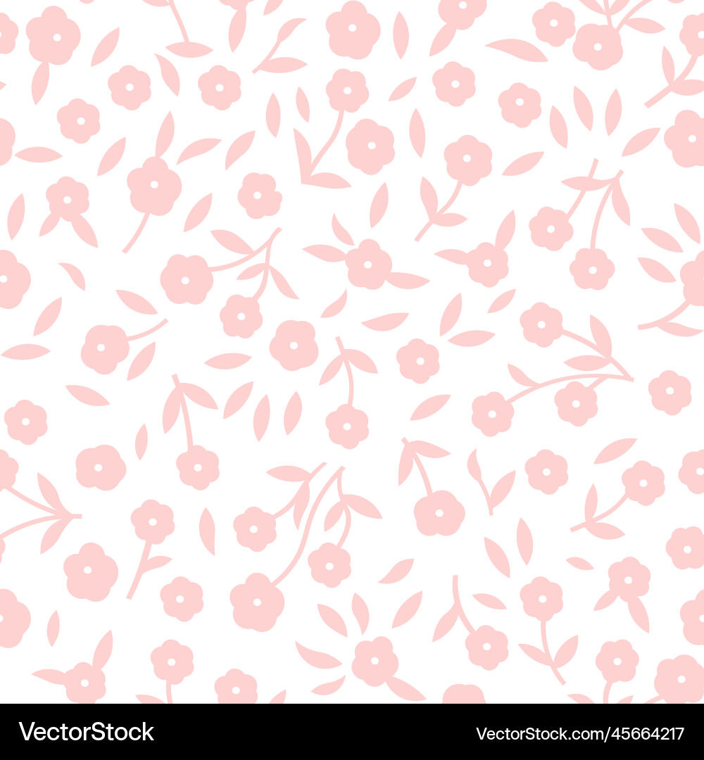 A pattern of soft pink flowers Royalty Free Vector Image