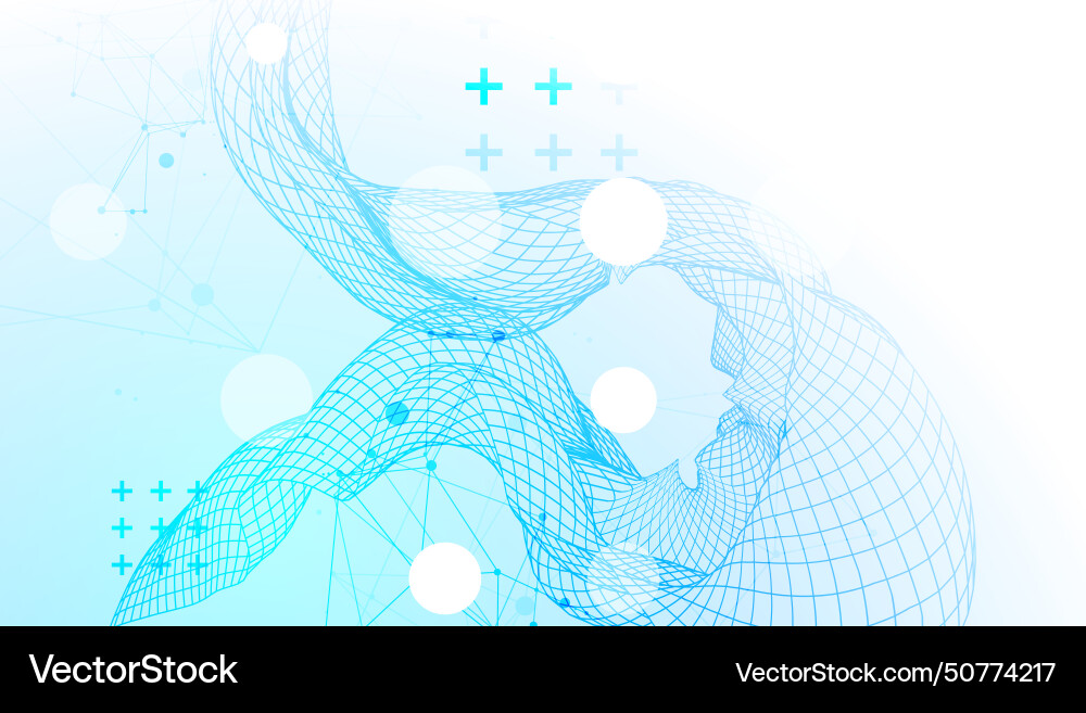 Abstract wave is made in a frame style template Vector Image