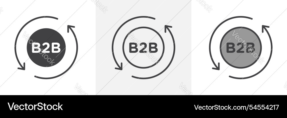 B2b icon Royalty Free Vector Image - VectorStock