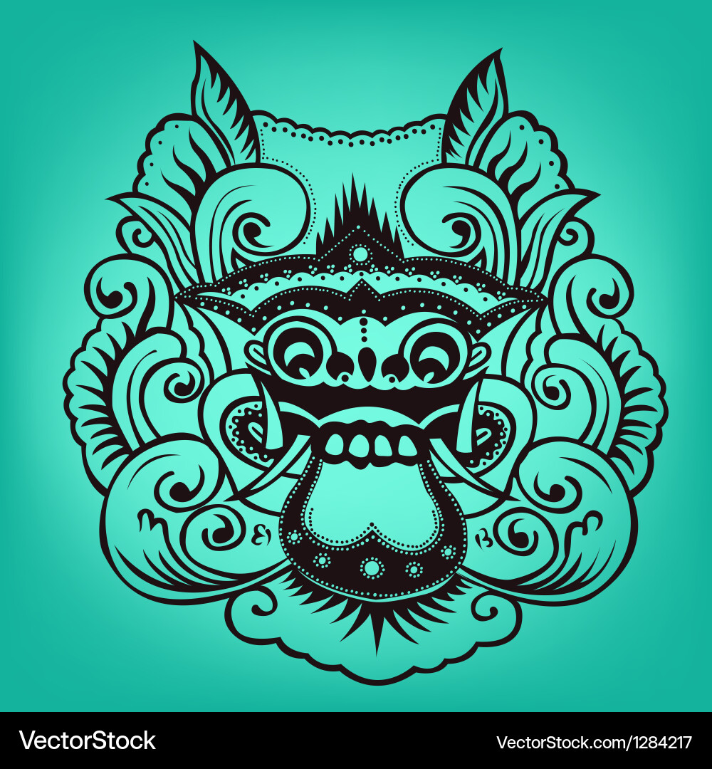 Barong Bali Batik Vector Images (39)