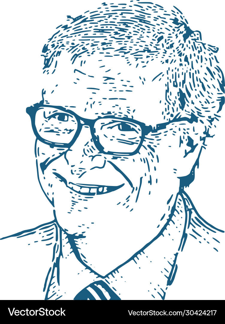 Bill gates Royalty Free Vector Image - VectorStock