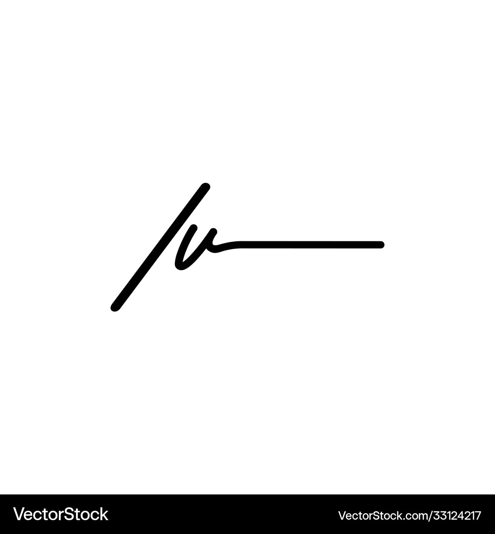 Elegant IV Signature Logo Royalty Free Vector Image