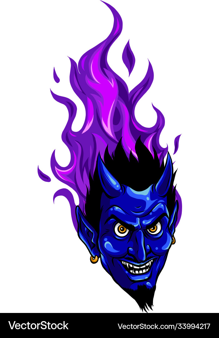 Evil burning halloween symbol Royalty Free Vector Image