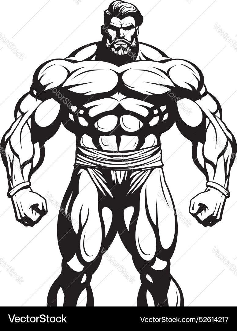 From gym rat to graphic hero a bodybuilder Vector Image