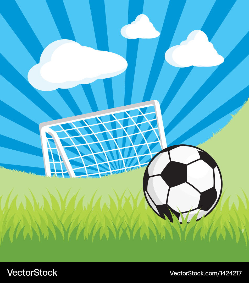 Fußballfeld Lizenzfreies Vektorbild - VectorStock