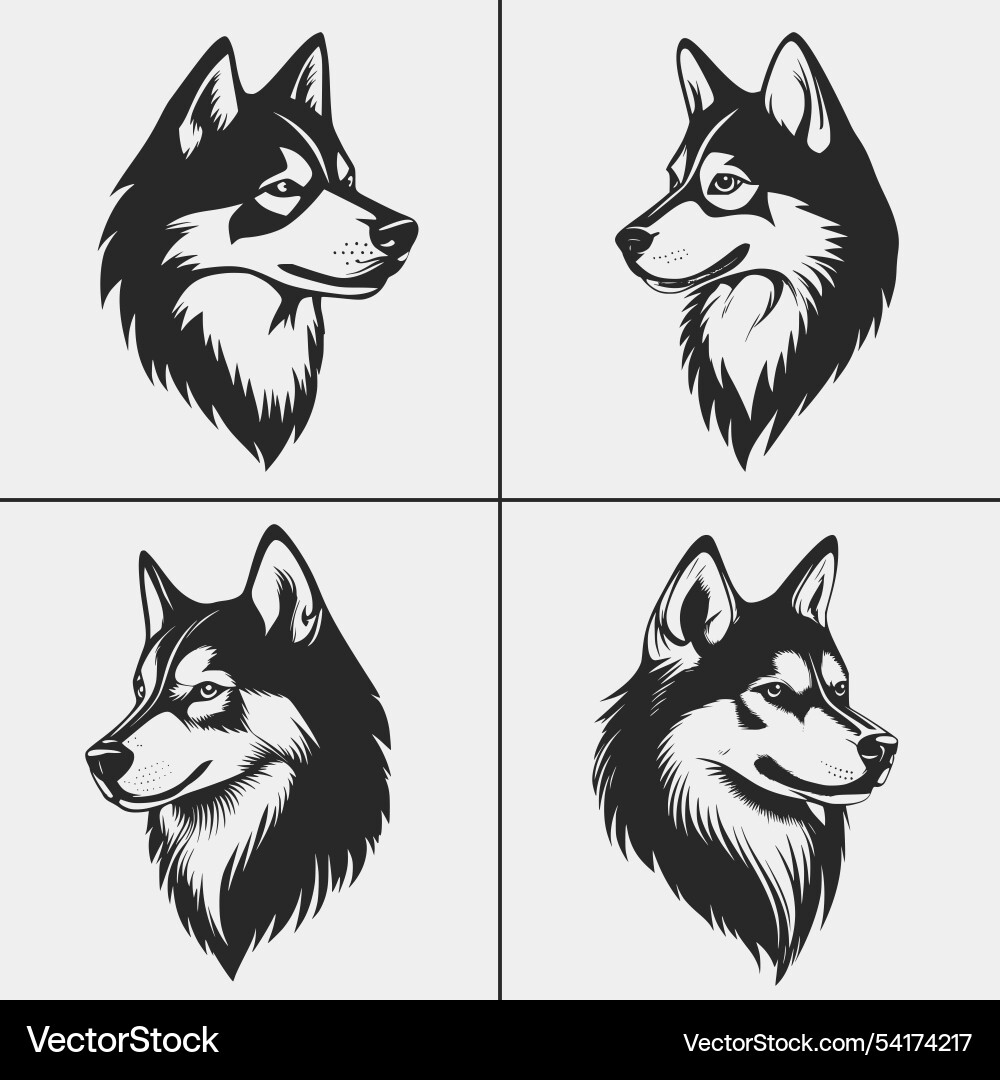 German shepherd svg dog bundle file Royalty Free Vector