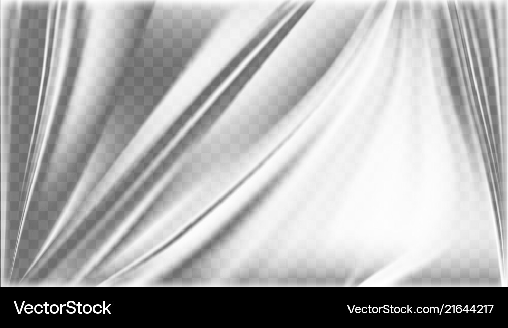 Transparent polyethylene plastic warp Royalty Free Vector