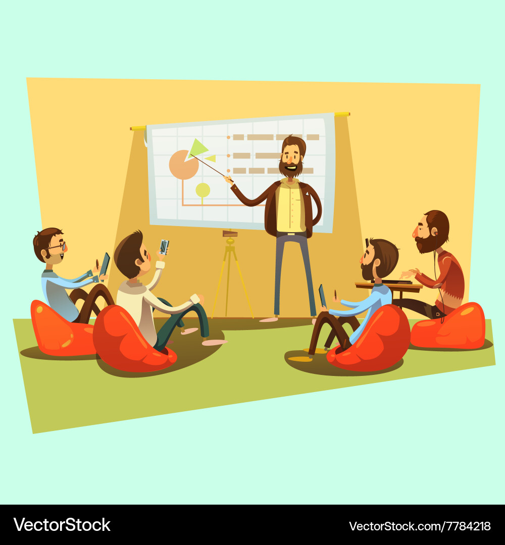 Business meeting cartoon Royalty Free Vector Image