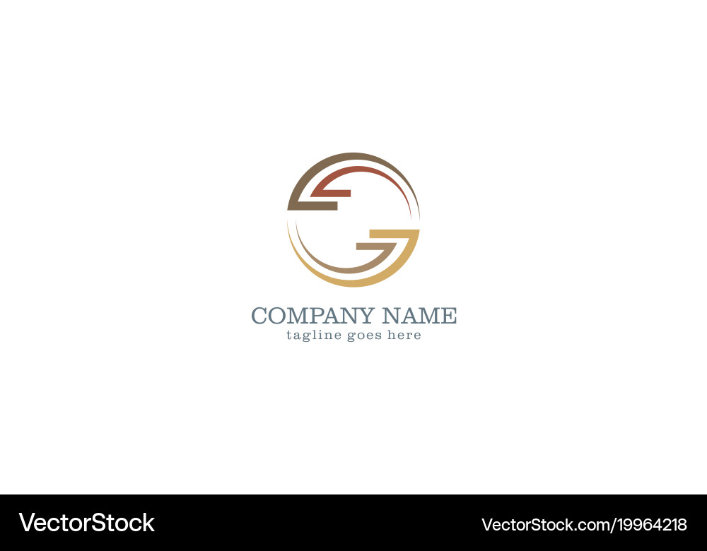 Circle arrow abstract logo design Royalty Free Vector Image