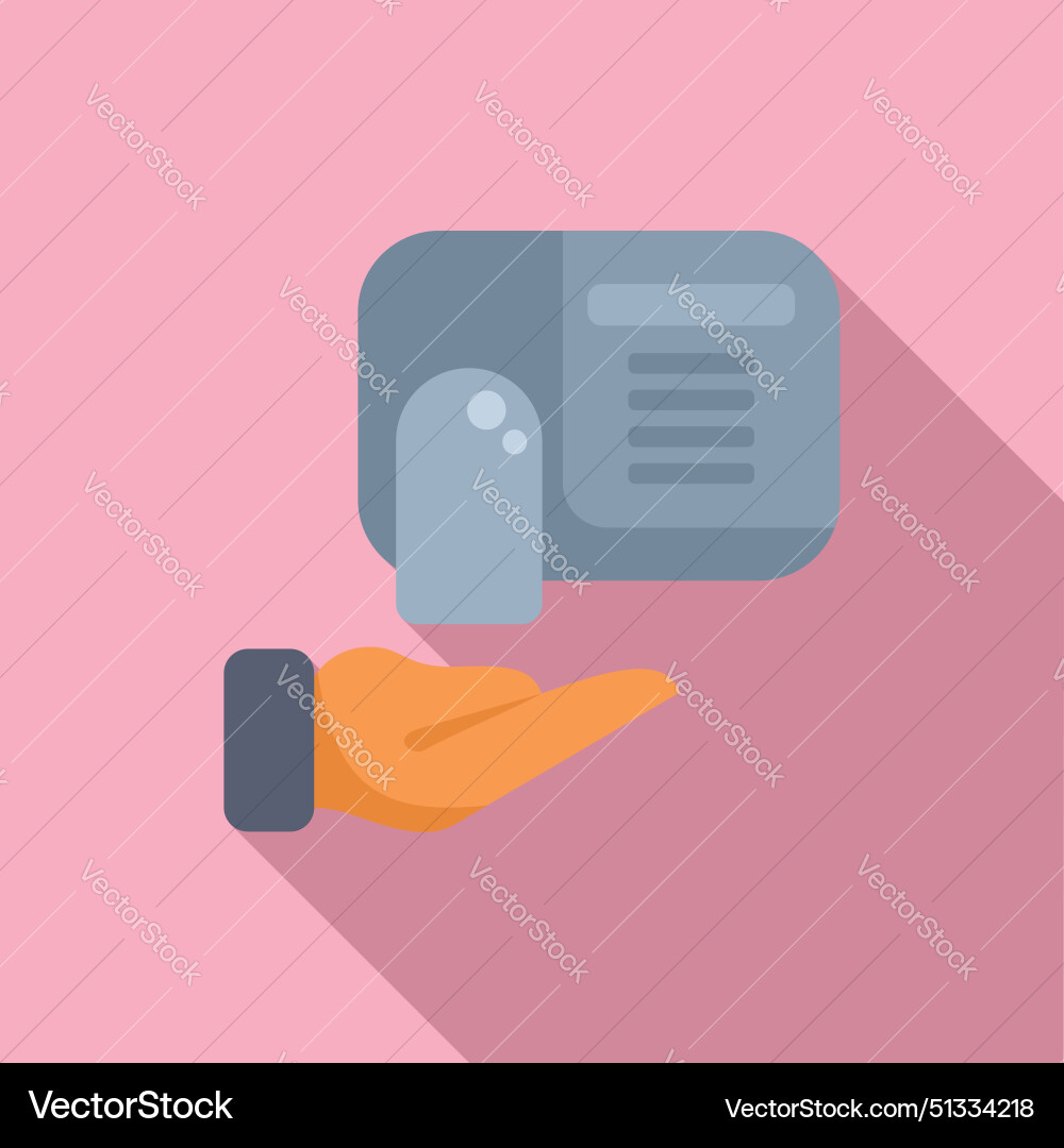 Hand offering business card icon Royalty Free Vector Image