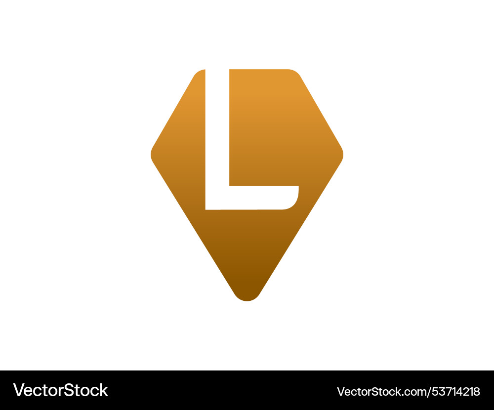 Letter l point logo or symbol template design Vector Image