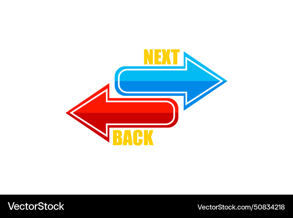 Next button social media flat sticker design Vector Image