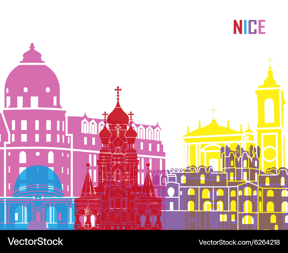 Nice skyline pop Royalty Free Vector Image - VectorStock