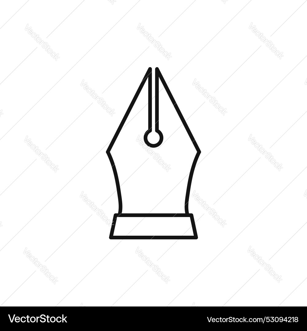 Pen nib icon isolated on white background Vector Image