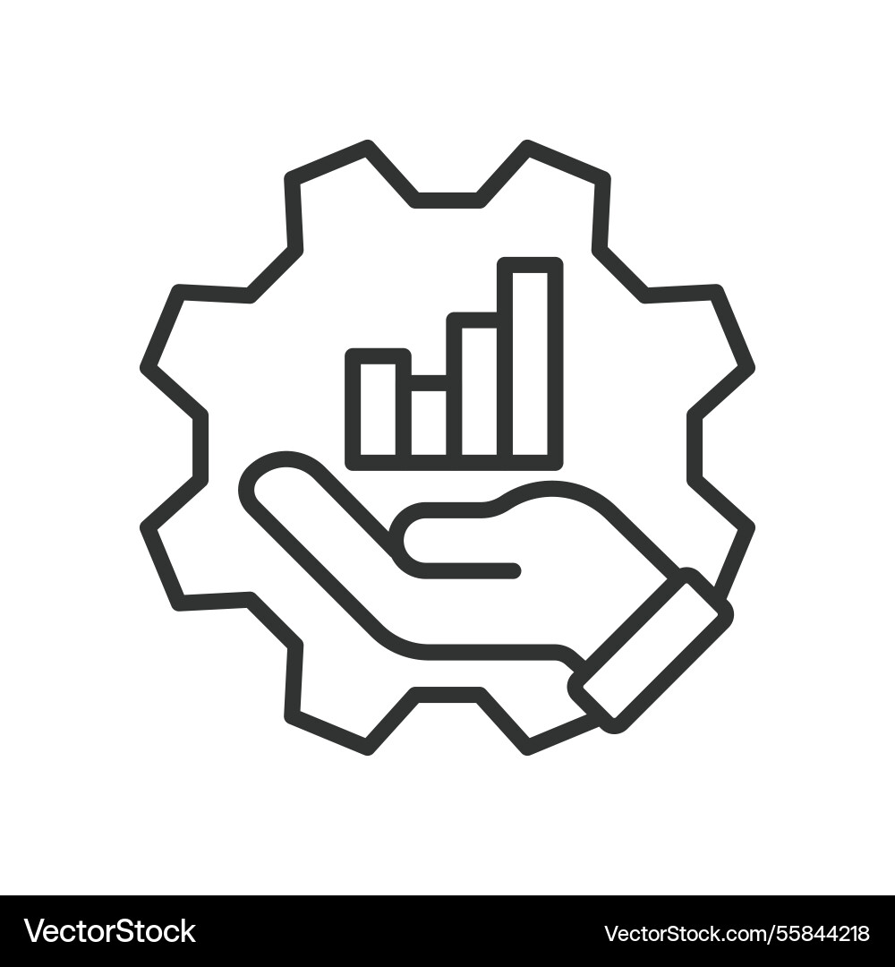 Productivity icon in line design productivity Vector Image