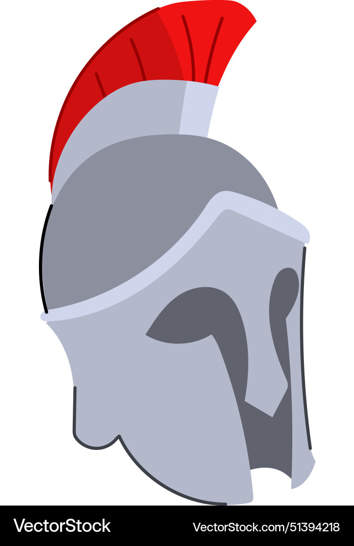 Rome spartan helmet cartoon Royalty Free Vector Image