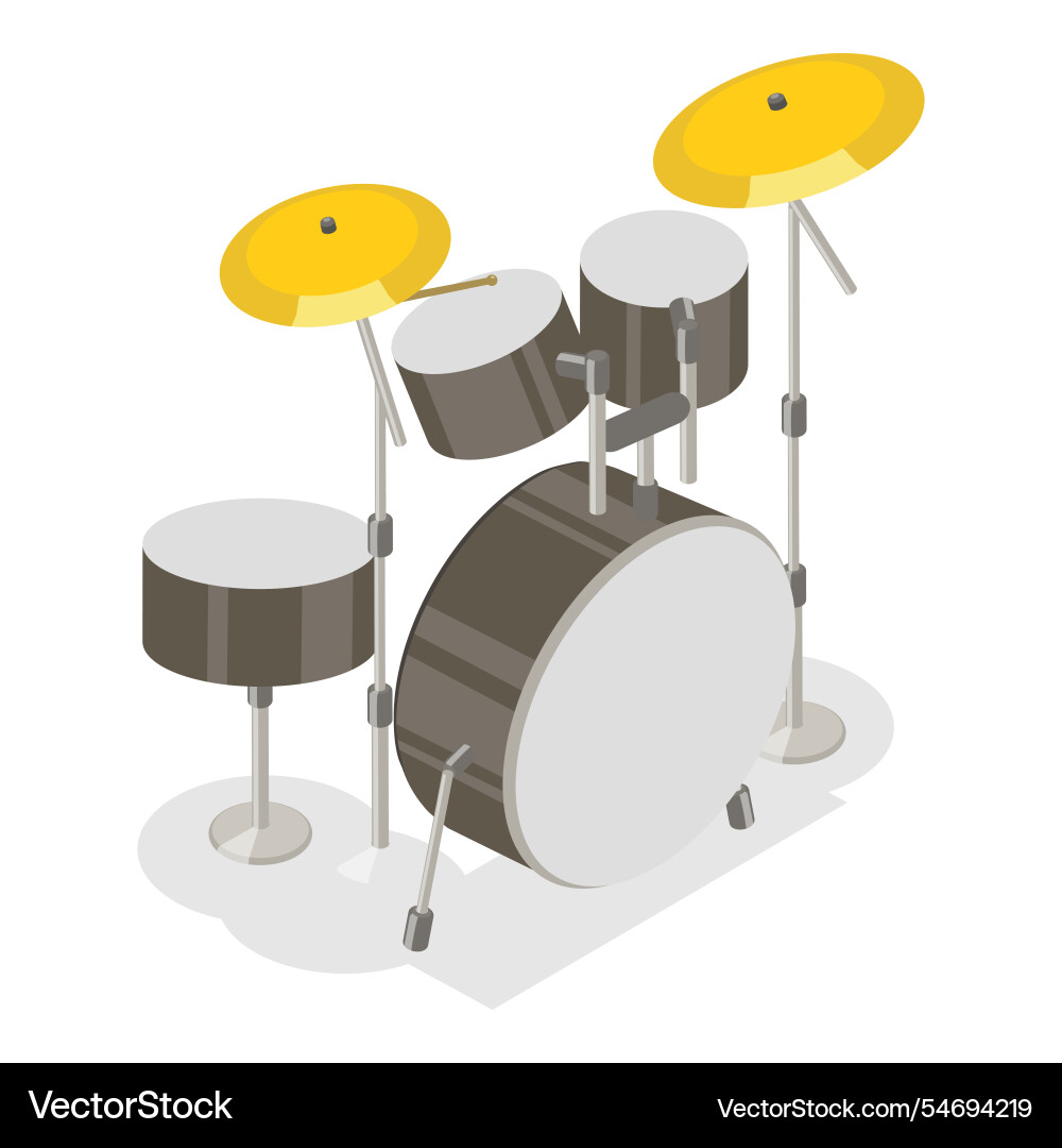 3d isometric flat of musical Royalty Free Vector Image