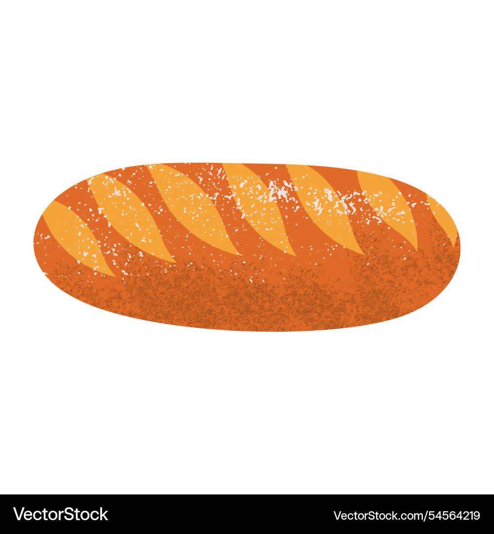 Bread loaf cartoon fresh bakery product healthy Vector Image