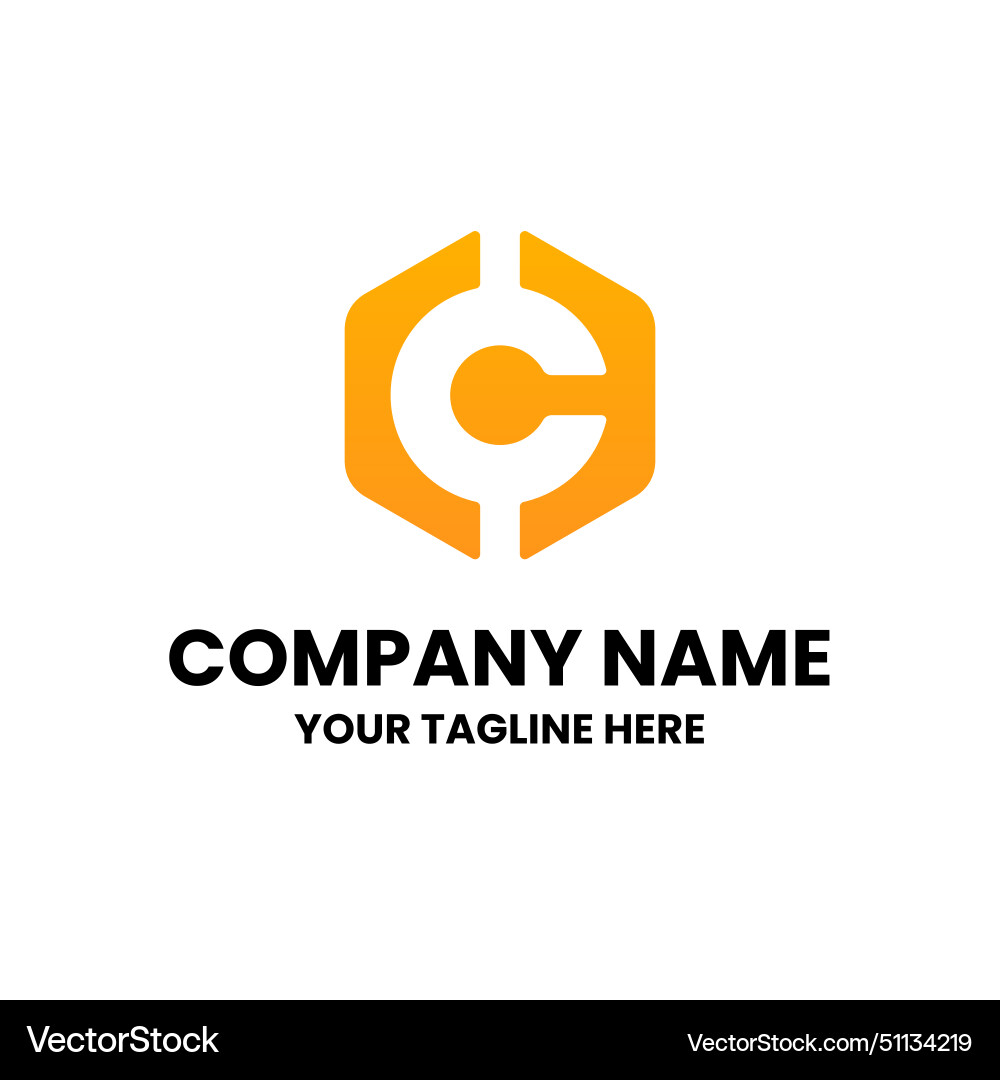 C letter initial coin crypto logo Royalty Free Vector Image