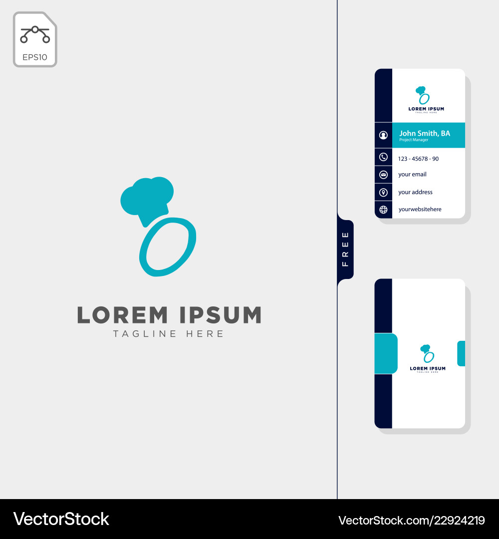 Chef Initial Logo Template Royalty Free Vector Image