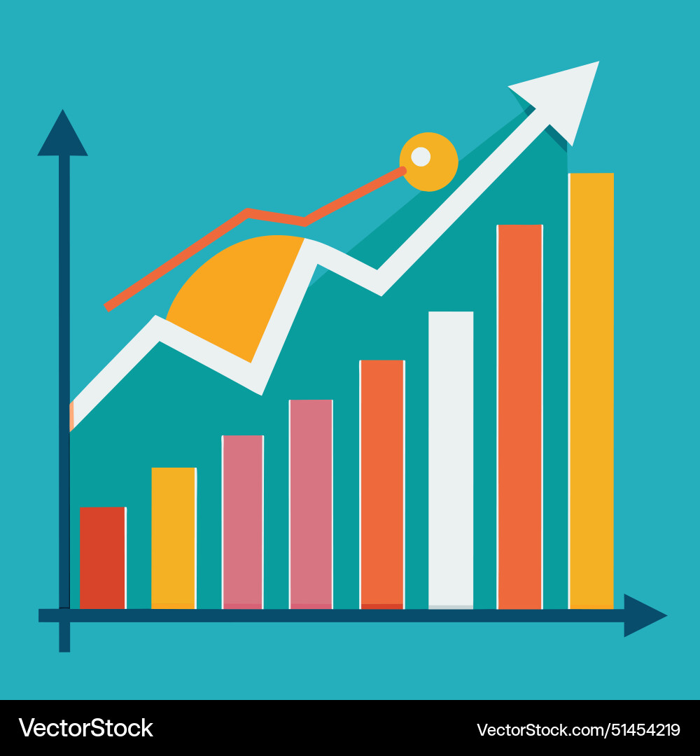 Gdp growth Royalty Free Vector Image - VectorStock