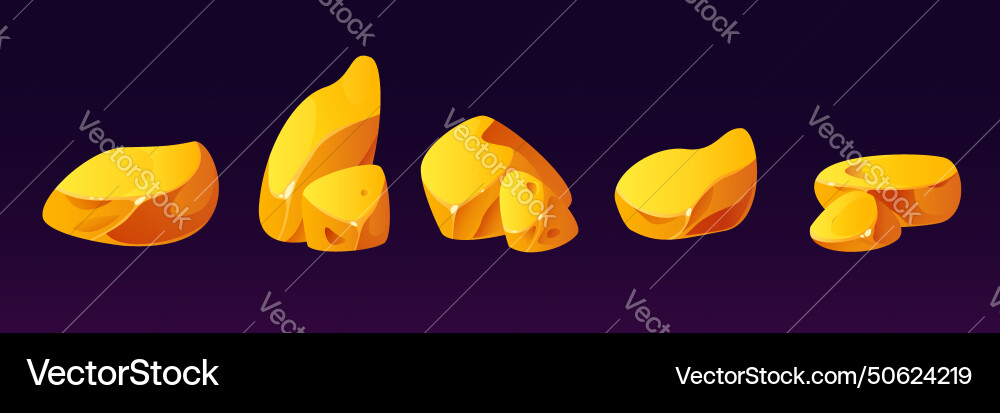 Gold nugget for mine and treasure Royalty Free Vector Image