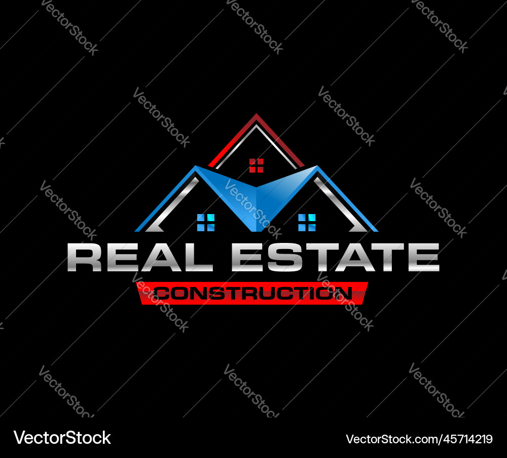 Modern Real Estate Logo - Construction Royalty Free Vector